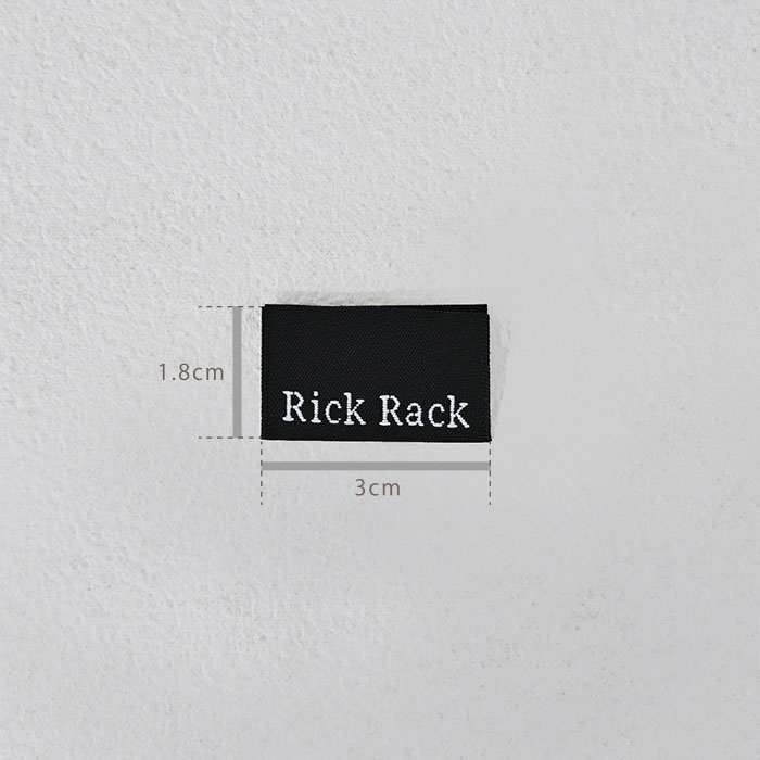Rick Rack 刺繍 折り込みタグ | 生地と型紙のお店 Rick Rack
